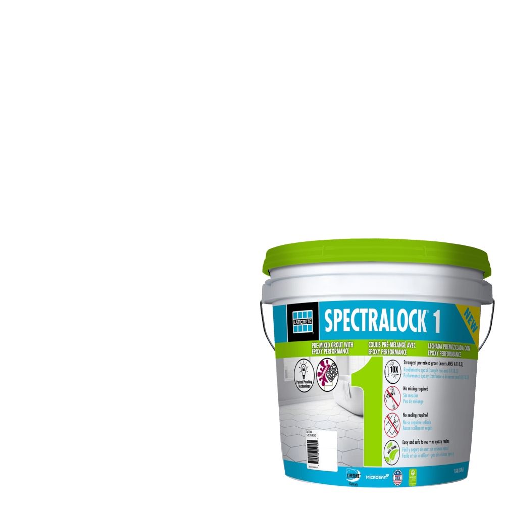 Laticrete Spectralock One Pre-mixed grout #44 Bright White 1 gal (3144 ...