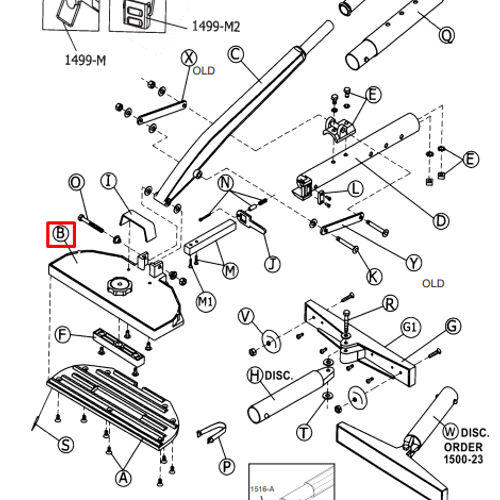 Crain - Head and Knob Assembly for Old no. 499-500 | FloorBox
