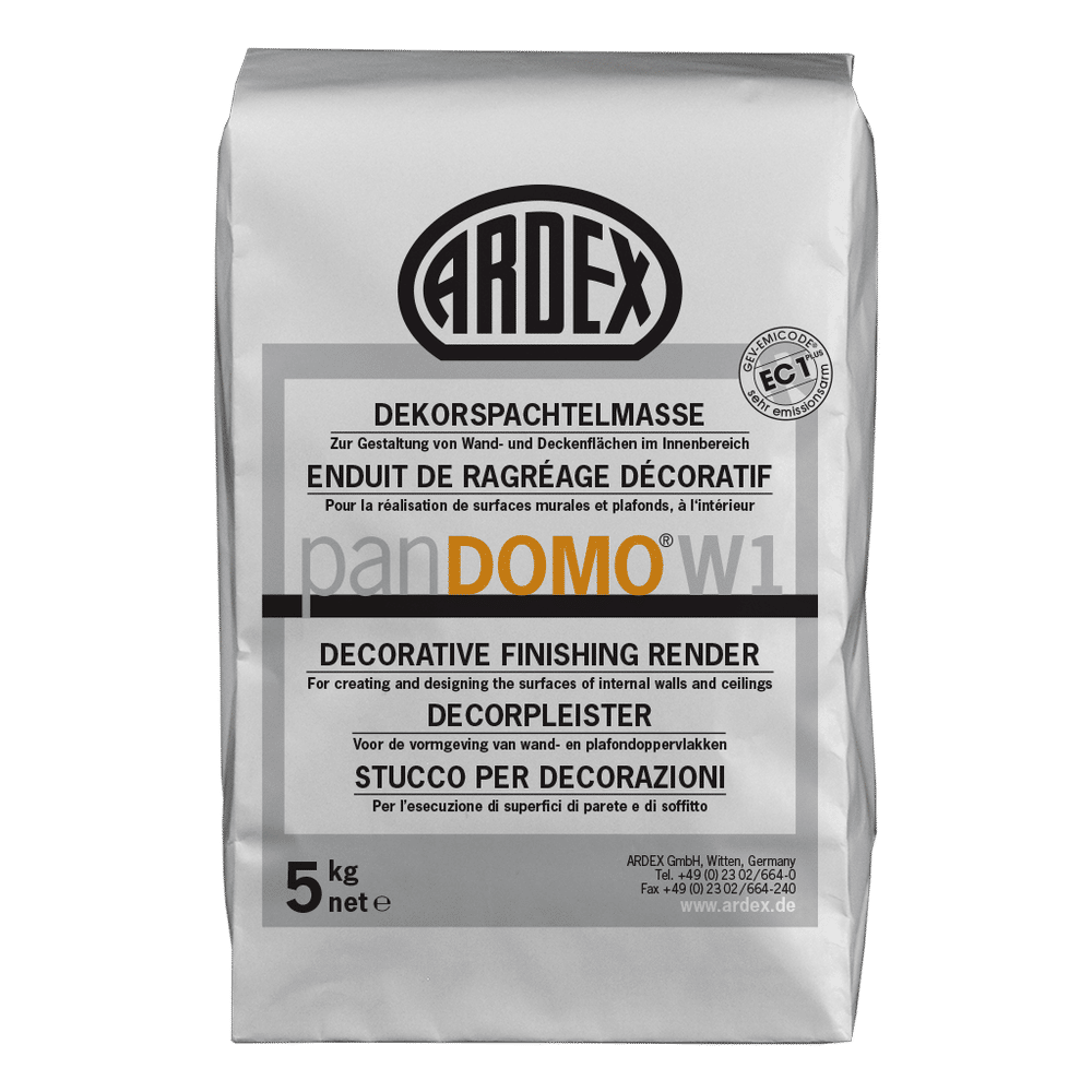 Ardex Enduit de ragréage décoratif pour murs Pandomo W1 - 5 kg (30630 ...