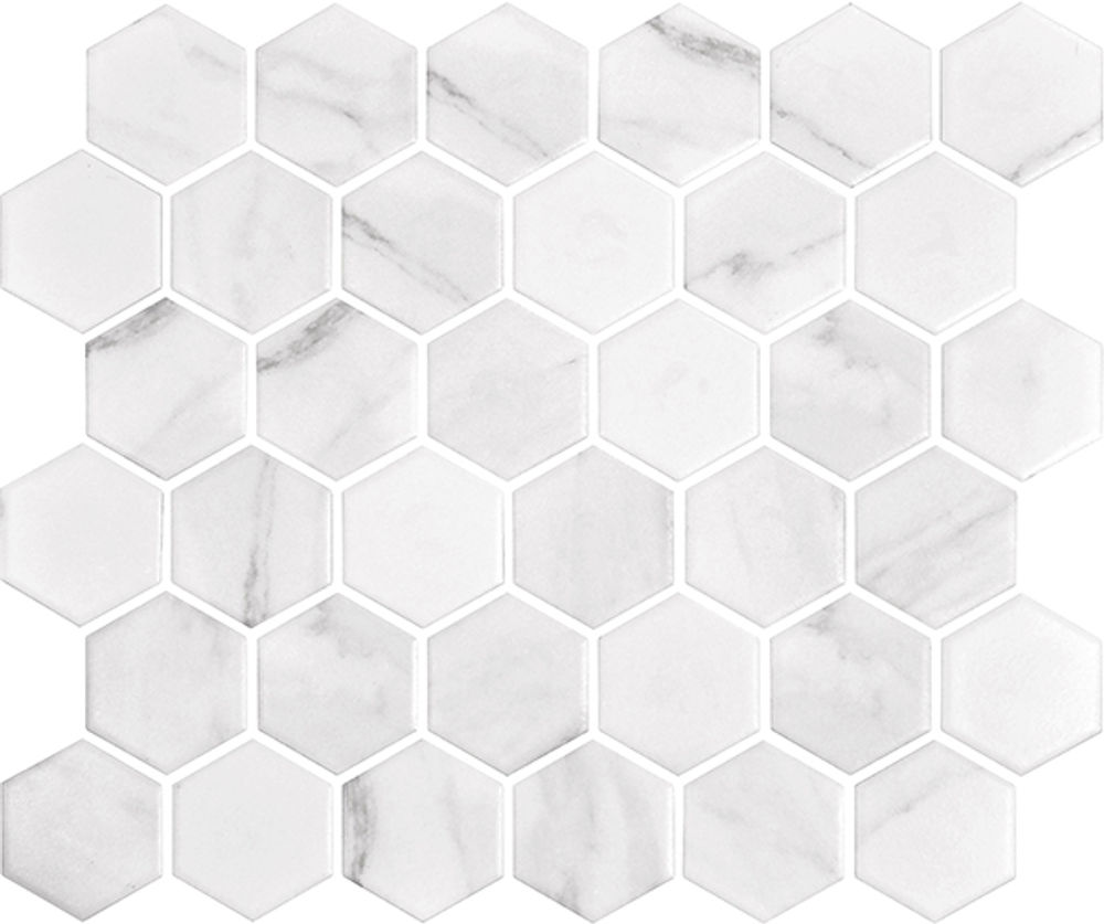 Centura Mosaic Miki - InkJet Mosaics Carrara White Matte 11" x 13 ...