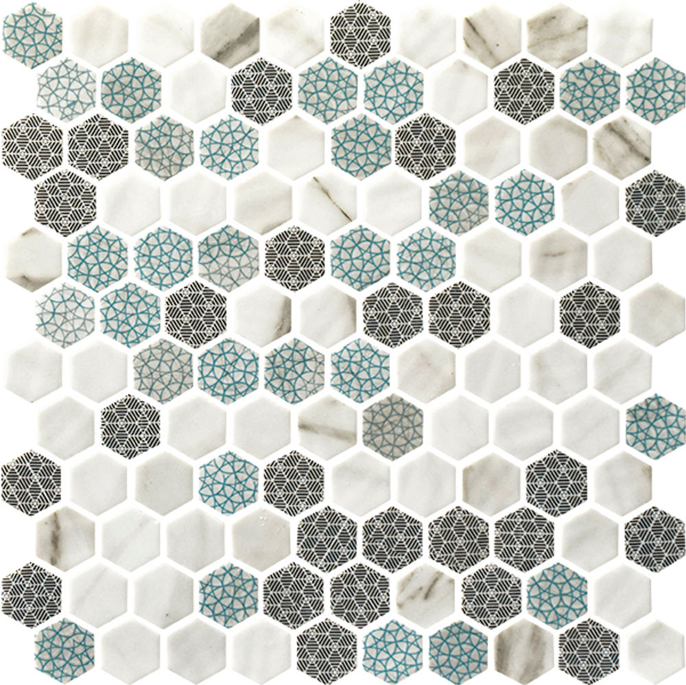 Centura Mosaic Hex Vintage Gilda Matte 12" x 12" (VINGIMAHEX) | FloorBox