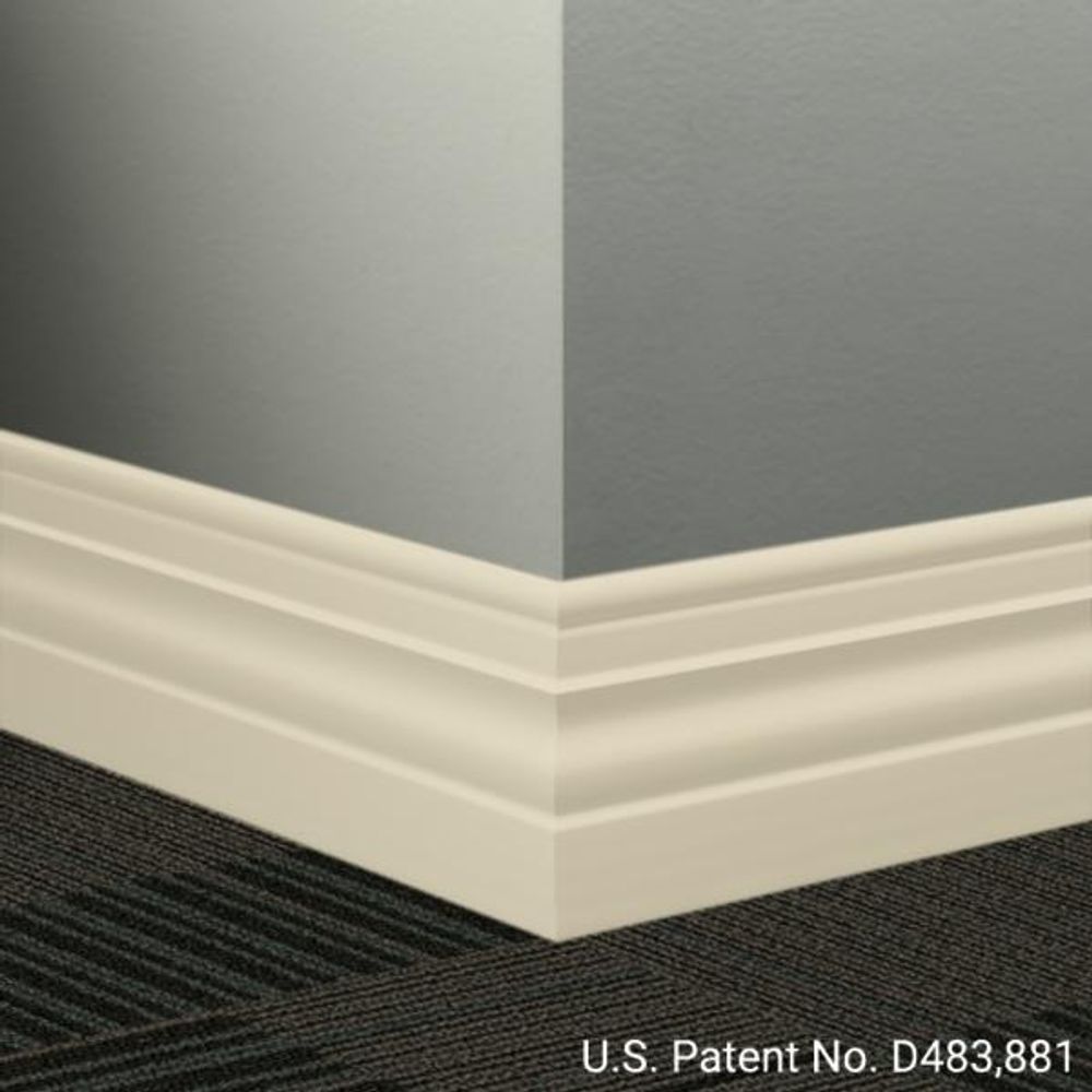 Johnsonite Millwork Contoured Wall Base #79 Bone White Diplomat 4-1/2 ...