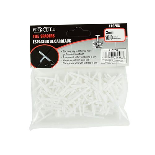 Toolway - Tile Spacers T-Type 3/32" Pack of 100 - 110258 | FloorBox