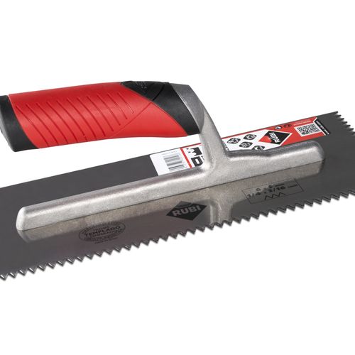 Rubi - Triangular Notched Trowel 11" Steel with Open Rubiflex Handle 1/ ...