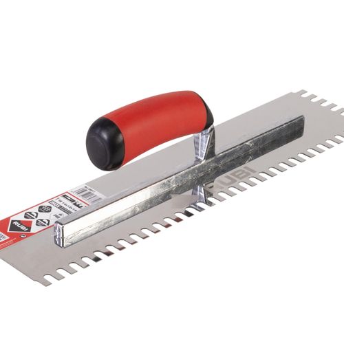 Rubi - Square Notched Trowel Inox Eco 16" Stainless Steel with ...