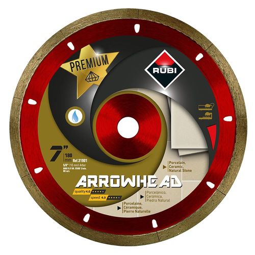 Rubi - Blade Arrowhead Wet Premium Diamond 7" | FloorBox