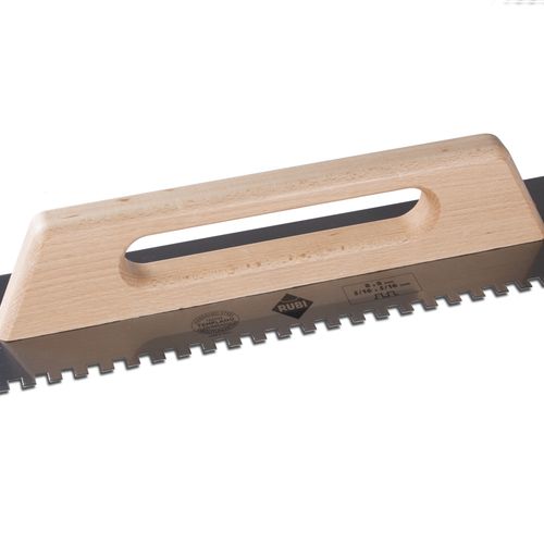 Rubi - Square Notched Trowel Steel 19" Steel 5/16" x 5/16" with Closed ...
