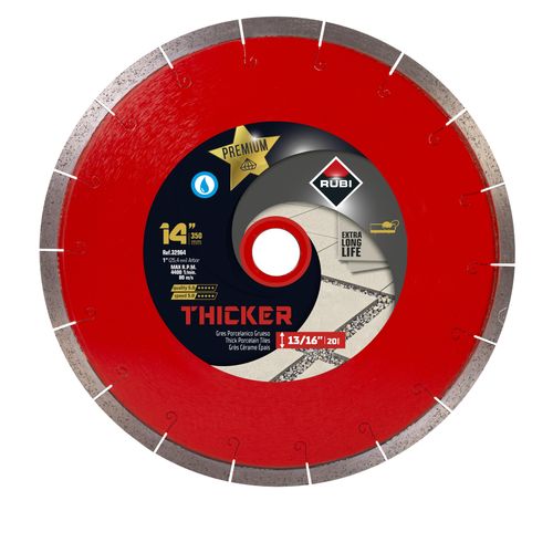Rubi - Wet Diamond Segmented Tile Saw Blade Thicker Premium 14" - 32964 ...