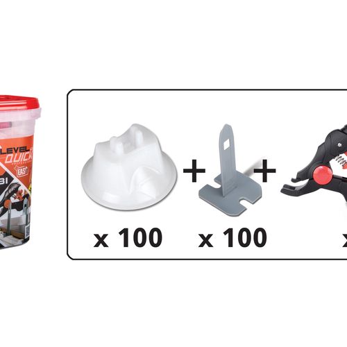 Rubi - Kit Tile Level Quick 1/8" for 3 mm to 16 mm Thick Tiles (Pack of ...