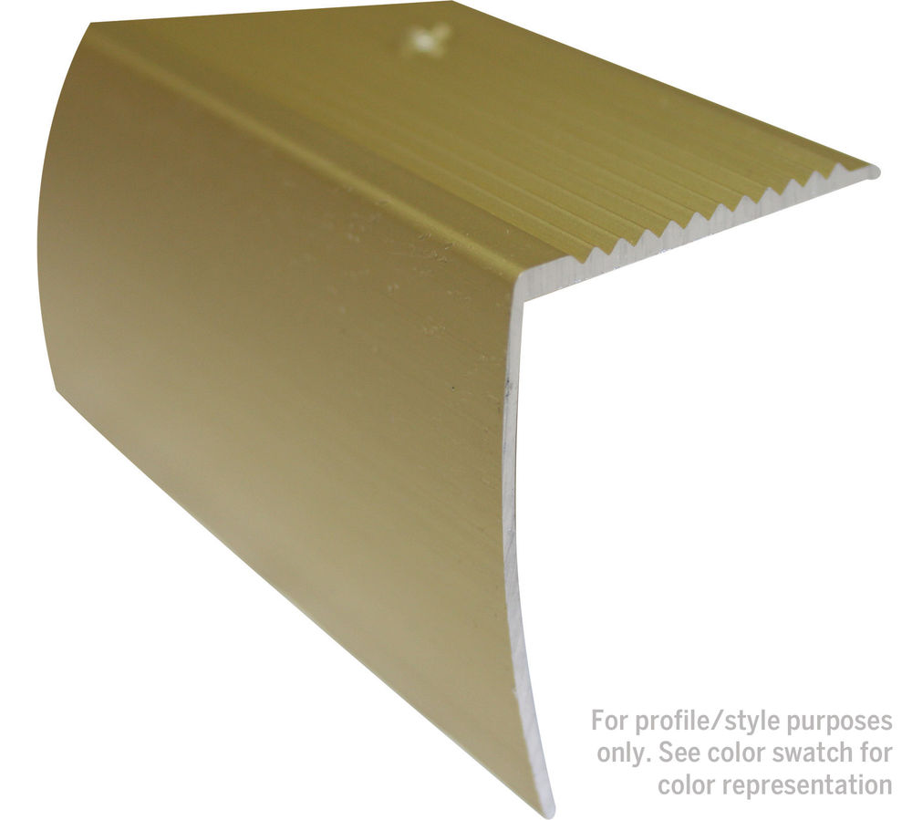 M-D PRO Drop Stair Nosing Aluminum Hammered Gold Anodized 2" x 12 ...