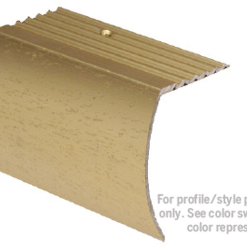 M-D PRO - Aluminum Drop Stair Nosing, Hammered Gold Anodized - 2" x 12 ...