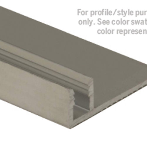 M-D PRO - Aluminum Cap Track Pinless Pre-Punched Base, Mill Finish - 3/ ...