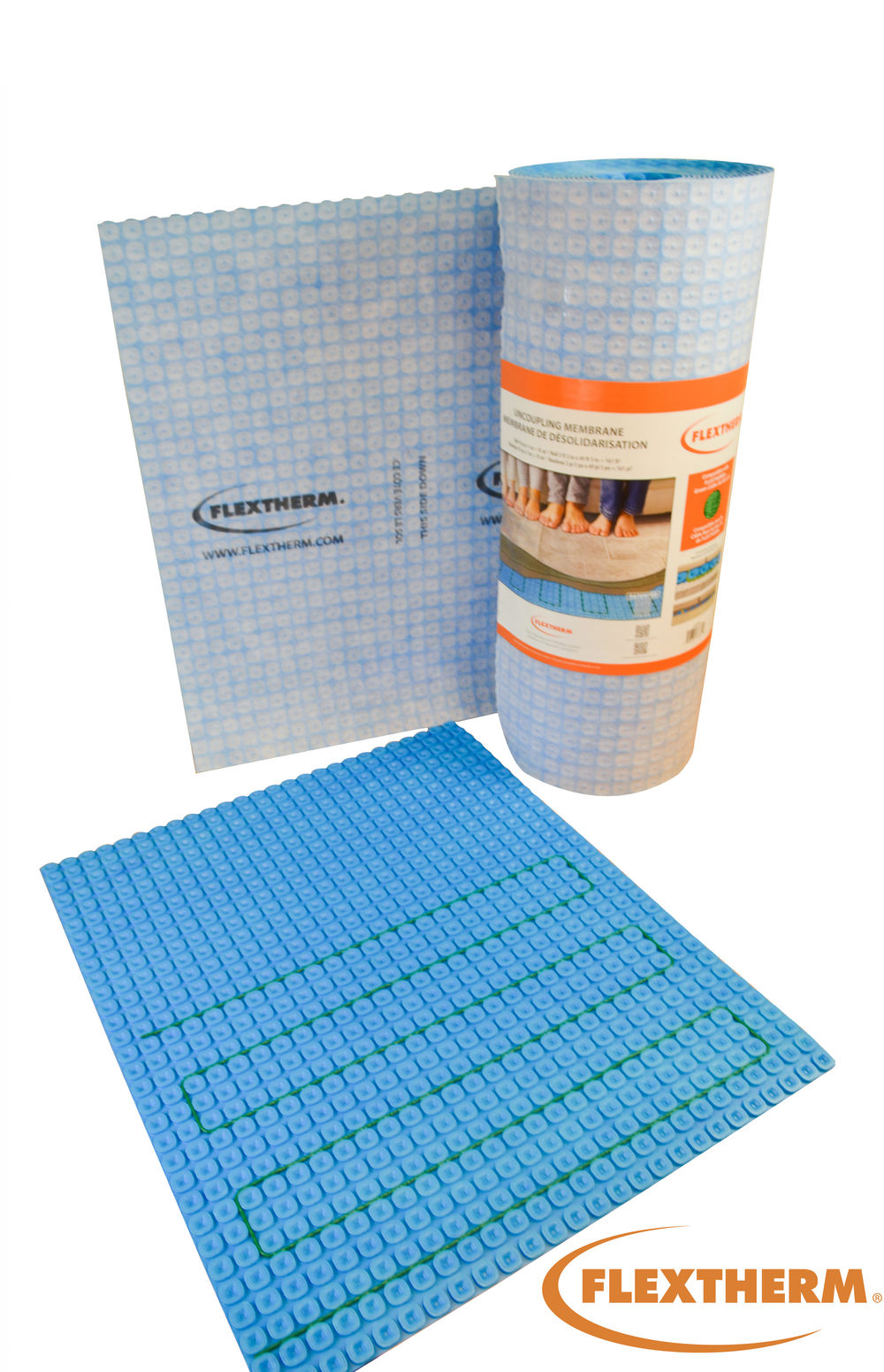 Flextherm Floor Heating Uncoupling Membrane Sheet 33" x 39" - 5.5. mm (8.9 sqft) (HGSMDF) | FloorBox