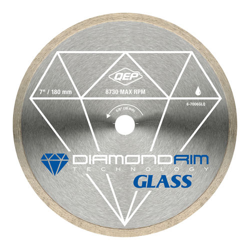 QEP - Continuous Wet Saw Diamond Blade 7" for Glass Tile - 6-7006GLQC ...