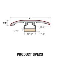 Versatrim Slim Trim 3-in-1 PVC #245 Select Elm - 1/4" (6.4 mm) x 2" x ...