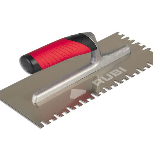 Rubi - Euro (YW) Notched Trowel 11" Steel with Open Rubiflex Handle ...