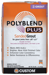 Custom Building Products Sanded Grout Polyblend Plus #540 Truffle 25 lb ...