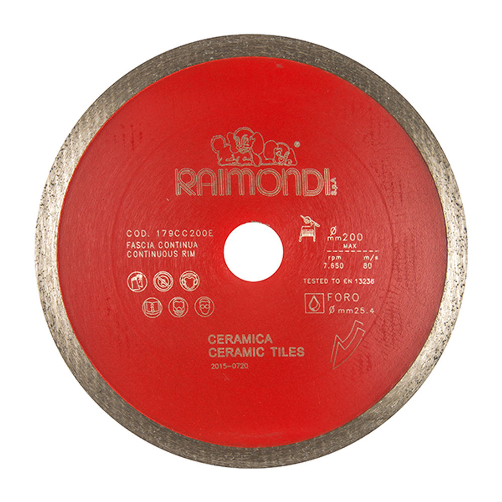Raimondi Wet Tile Saw Diamond Blade Continuous Crown for Ceramic and ...