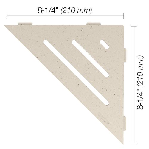 Schluter - SHELF-E Triangular Corner Shelf Wave Design - Aluminum Ivory ...