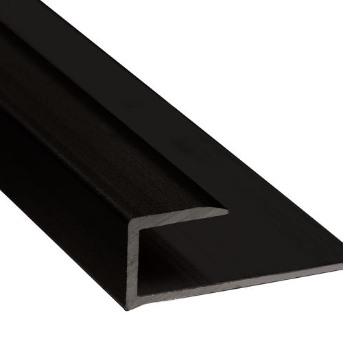 M-D PRO - Vinyl J-Molding Powder Coated Aluminum Matte Black - 3/8" (10 ...