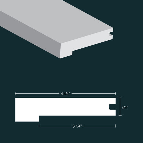 CG Hardwood Molding - Hardwood Red Oak Unfinished Square Nosing 84" x 4 ...