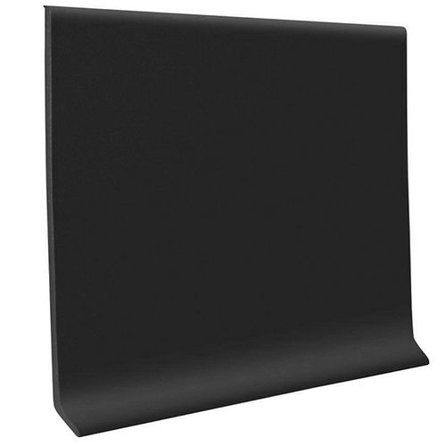 ROPPE - Coved Vinyl Wall Base Coil Roppe Pinnacle Rubber 4" #100 Black ...