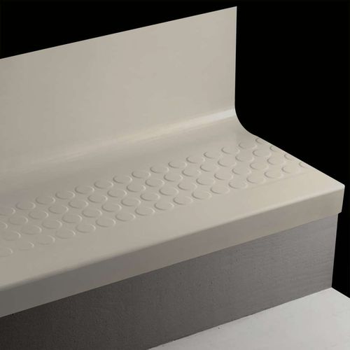 Johnsonite - Angle Fit Rubber Stair Tread with Integrated Riser - RNRDTR TA5 SQ Raised Round # ...