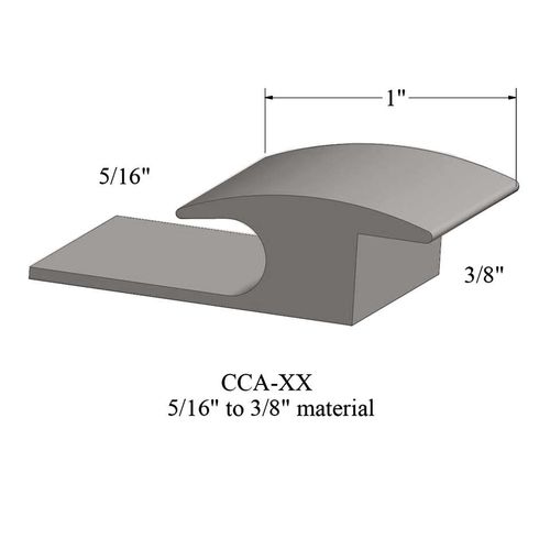 Johnsonite - Adaptors - 5/16" to 3/8" material #55 Silver Grey 12 ...