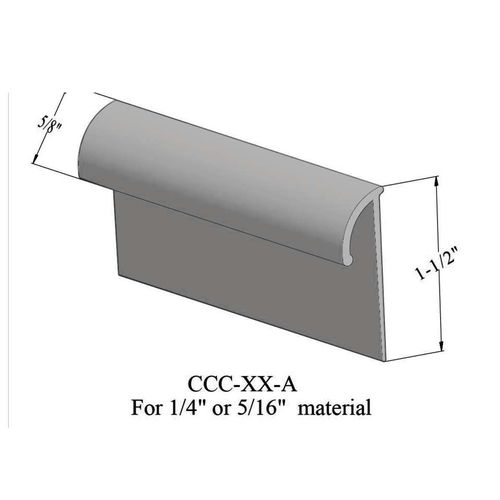 Johnsonite - Cove Caps - CCC 48 A 9/32" inside dimension #48 Grey 12 ...