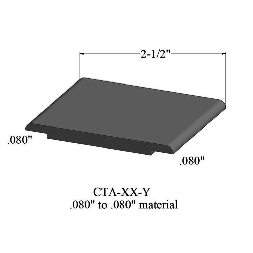Tarkett Wheeled Traffic Transitions - CTA 40 Y .080" to .080" material #40 Black 12' (440130025 ...