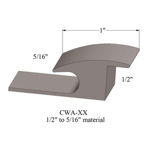 Johnsonite - Adaptors - 5/16" to 1/2" material #76 Cinnamon 12' | FloorBox