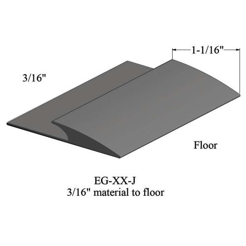 Johnsonite - Edge Guards - EG 48 J 3/16" material to floor #48 Grey 12 ...