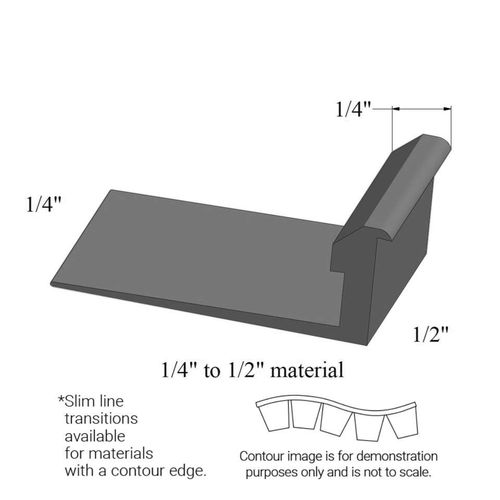 Johnsonite - Slim Line Transitions - SLTC 40 G 1/4 to 1/2" material ...