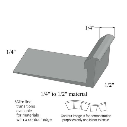 Johnsonite - Slim Line Transitions - SLTC 38 G 1/4 to 1/2" material ...