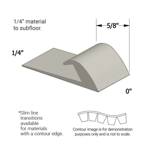 Johnsonite - Slim Line Transitions - SLTC 77 L 1/4 material to subfloor ...