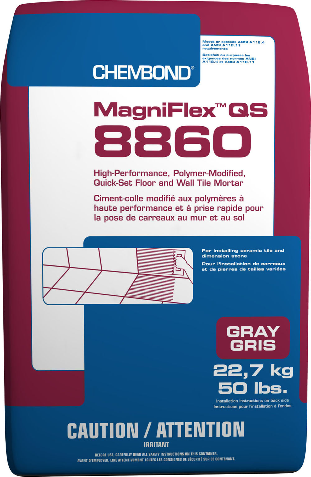 Chembond Magniflex QS 8860 Floor & Wall Tile Mortar - 50 lb (886050010 ...
