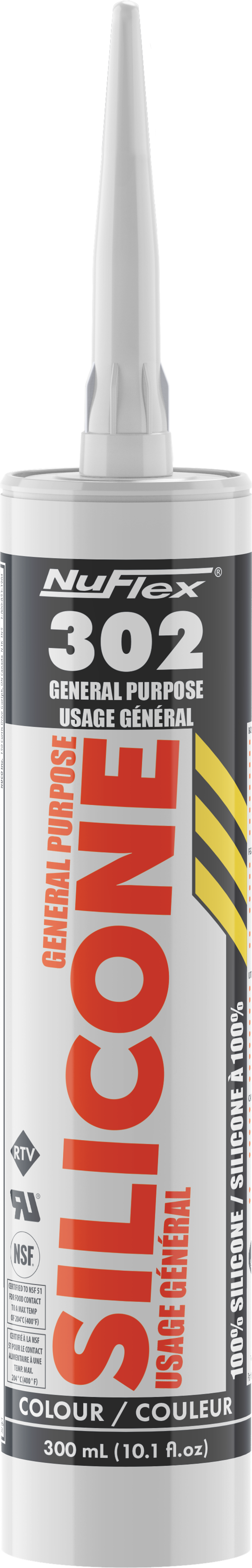 Nuco NuFlex 302 General Purpose Silicone Sealant Mid Brown - Cartridge ...