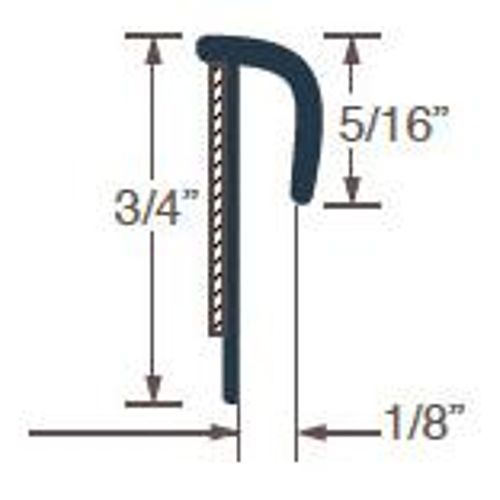 Core Flooring - Taped Linoleum Cove Cap Vinyl #6 Almond - 1/8" (3.2 mm ...
