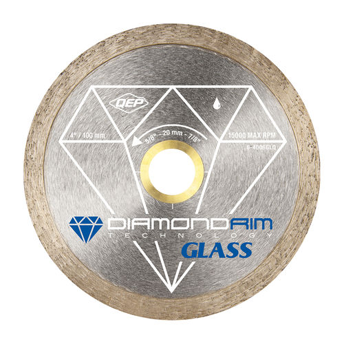 QEP - Continuous Wet Diamond Glass Saw Blade 4" for Cutting Glass Tile ...