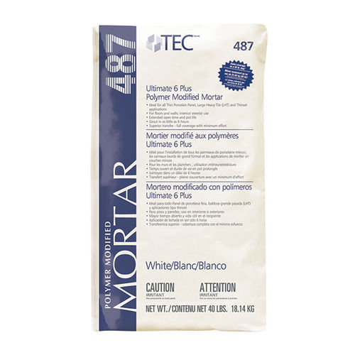 Tec - Polymer Modified Mortar Ultimate 6 Plus White 40 lb - TA487 ...