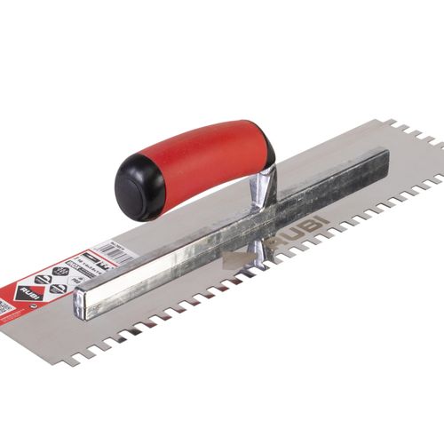 Rubi - Square Notched Trowel Inox Eco 16" Stainless Steel with ...