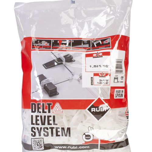 Rubi - Delta Tile Wedge Leveling System Clips 1/32" x 1/8" x 1/2" (Pack ...
