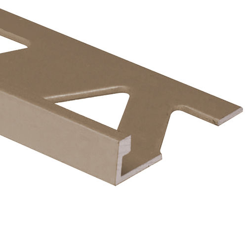 Prova - Aluminum Flat Tile Edge Satin Titanium 3/8" x 12' | FloorBox