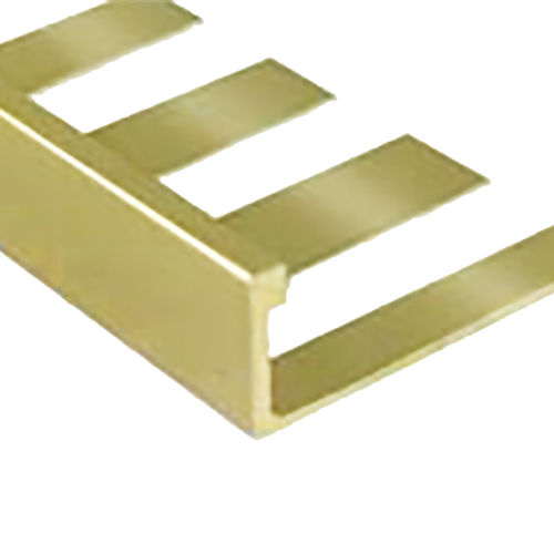 Prova - Bordure de tuile plate Contour Or anodisé satiné 3/8" (10 mm) x ...