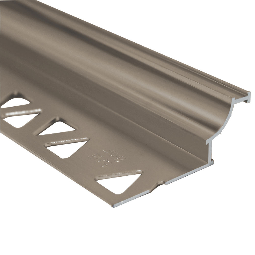 M-D PRO Profil de plinthe à gorge pour céramique, Titane satiné - 3/8 ...