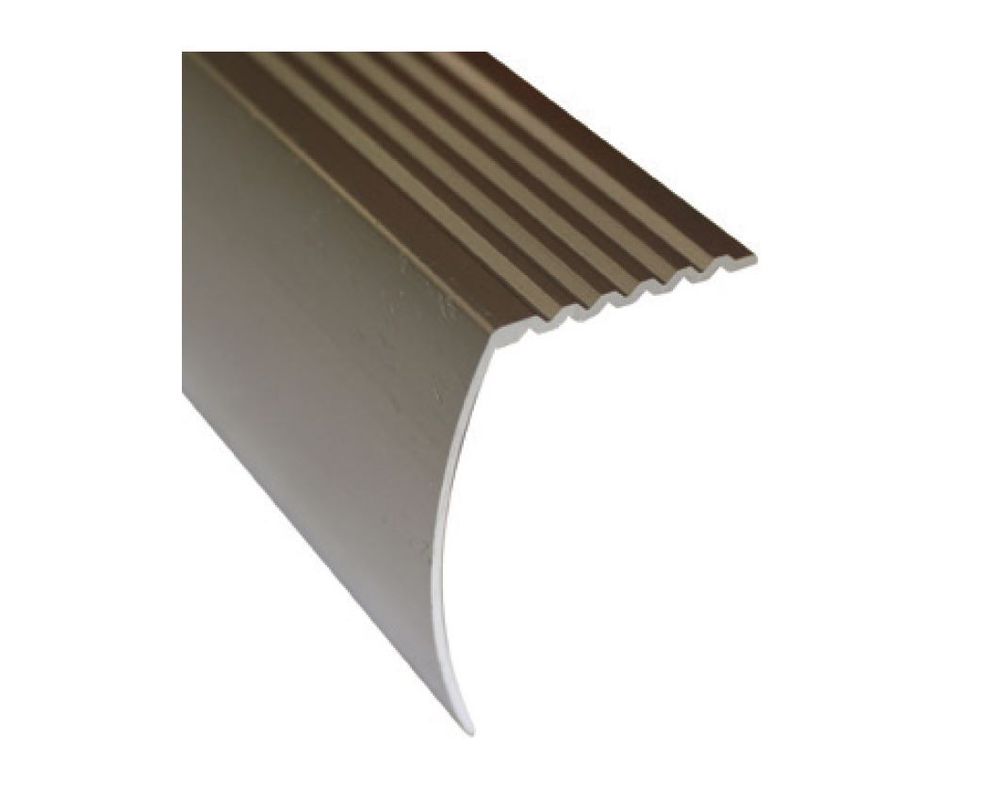 M-D PRO Aluminum Drop Stair Nosing Hammered, Titanium - 1 7/8" x 12 ...