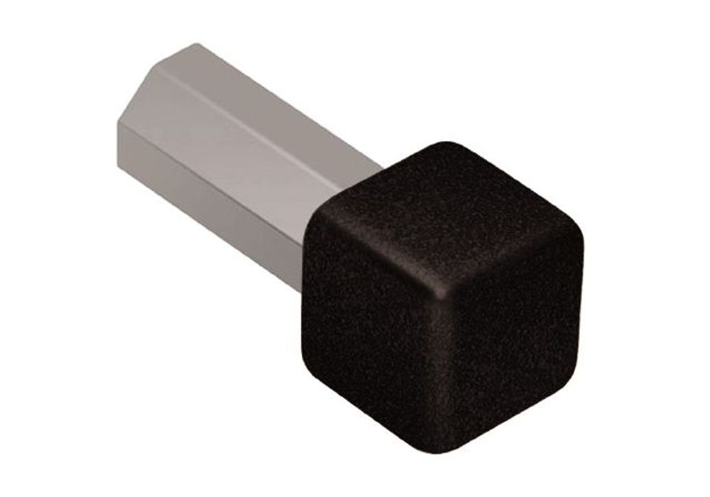 Schluter Inside/Outside Corner 90° QUADEC - Matte Black Aluminum 1/4 ...