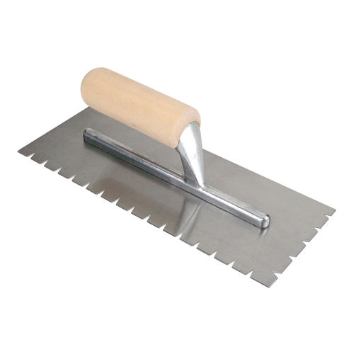 Roberts - Flat Top V-Notched Trowel 4-1/2" x 11 Steel 3/16" x 1/4" x 1/ ...