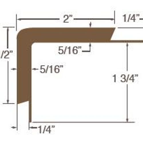 Core Flooring - Vinyl Stair Nose with 1/4" (6.4 mm) Double Insert #7 ...