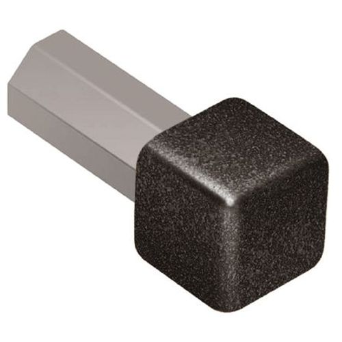 Schluter - QUADEC Inside/Outside Corner 90° - Aluminum Dark Anthracite ...